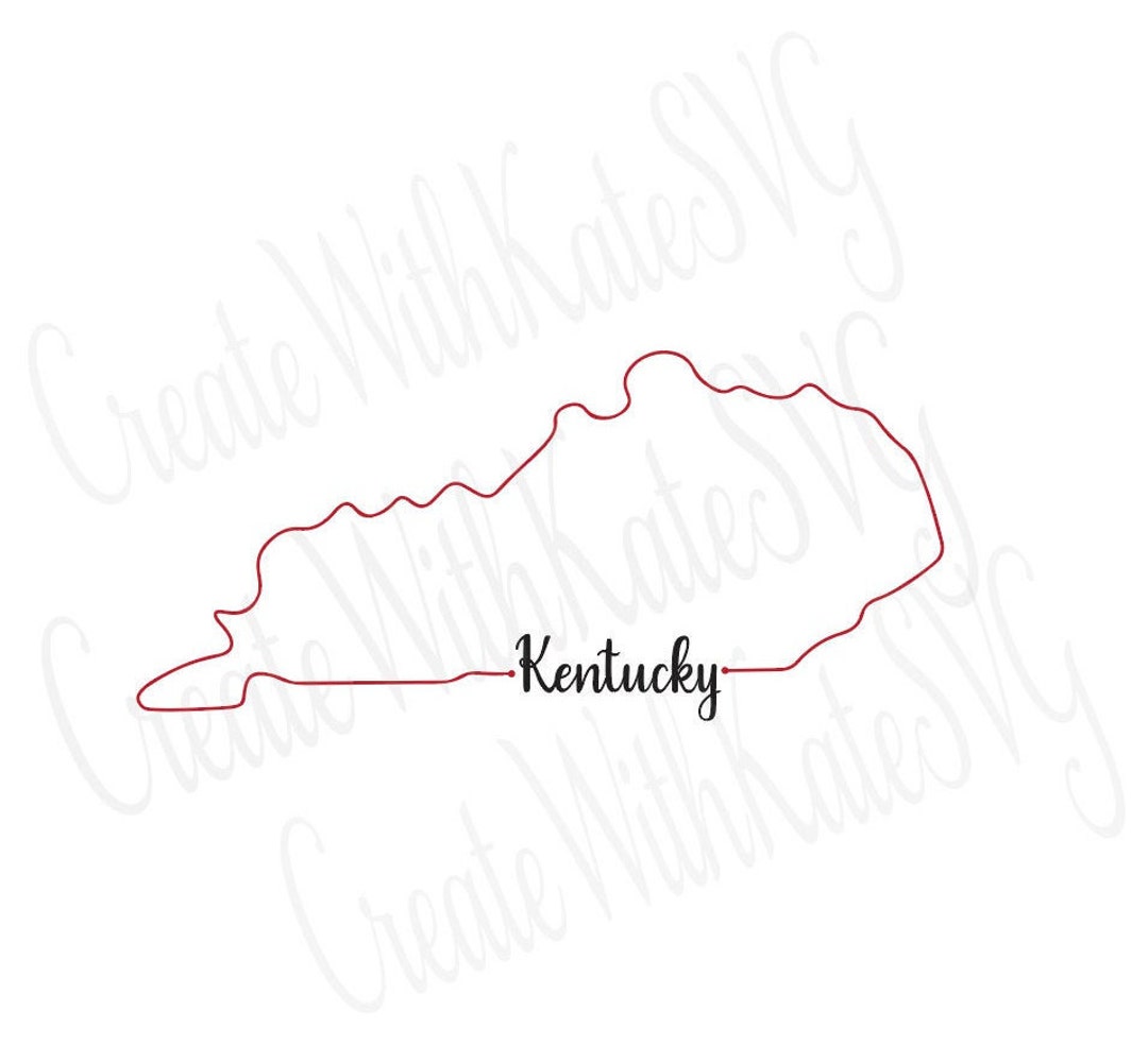 Kentucky State Outline SVG, KY Outline - Etsy