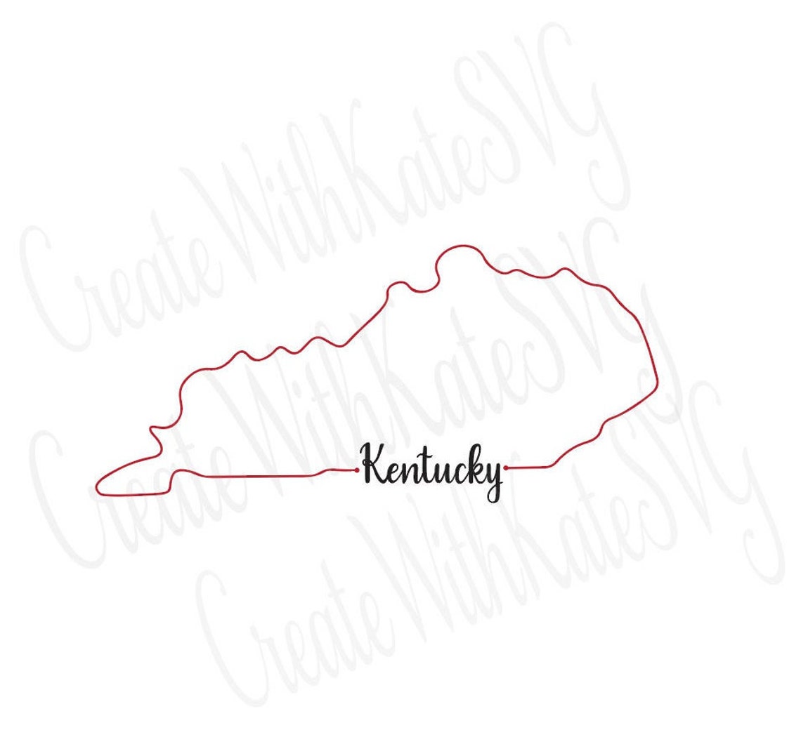 Kentucky State Outline SVG KY Outline - Etsy