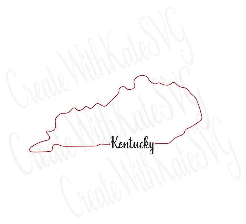 Kentucky State Outline SVG, KY Outline - Etsy