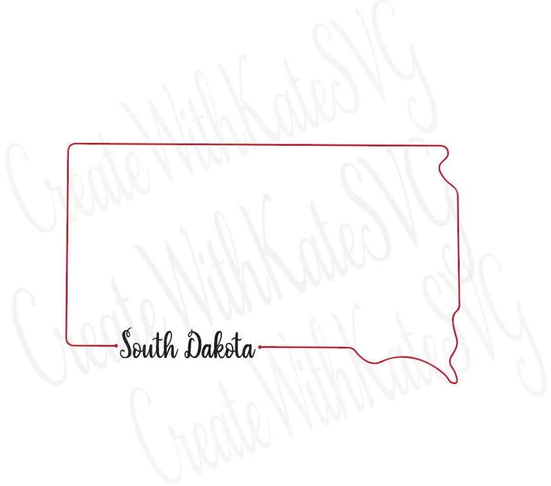 South Dakota State Outline SVG, SD Outline - Etsy