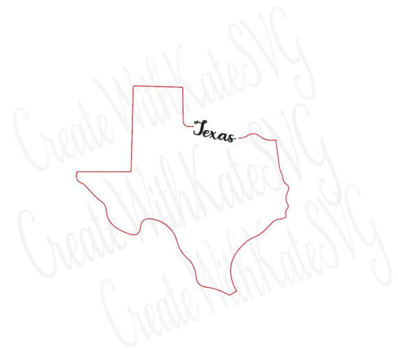 Texas State Outline SVG, TX Outline - Etsy