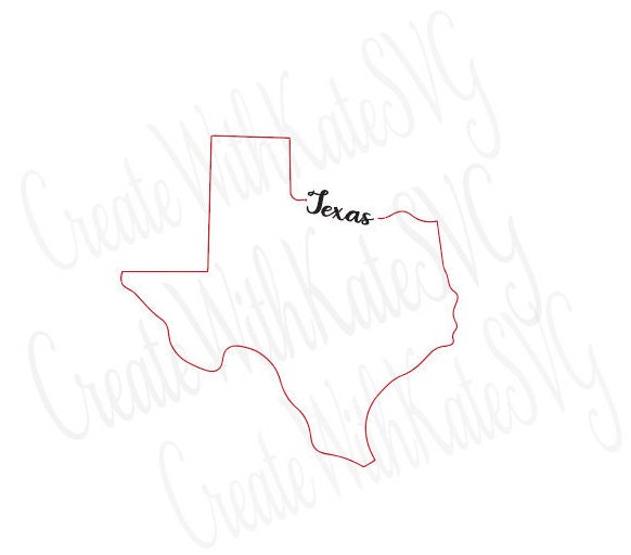 Texas State Outline SVG, TX Outline - Etsy