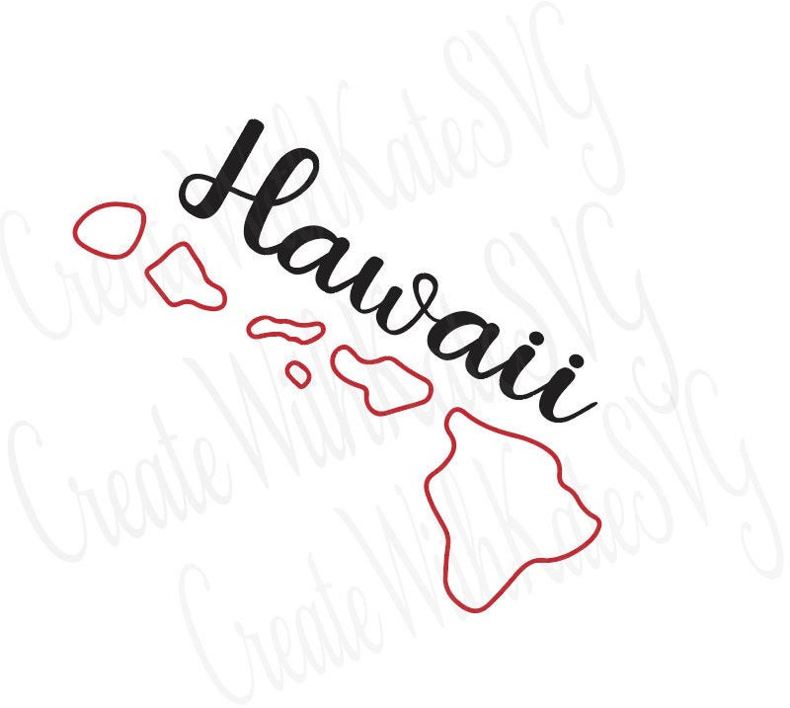 Hawaii State Outline SVG, HI Outline - Etsy