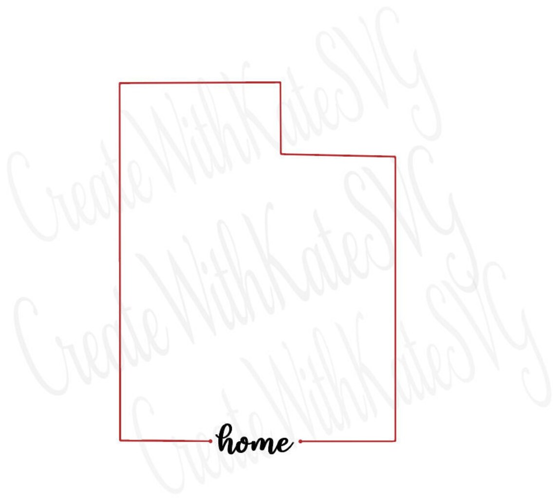 Utah State Outline SVG Utah Home Outline UT Outline - Etsy