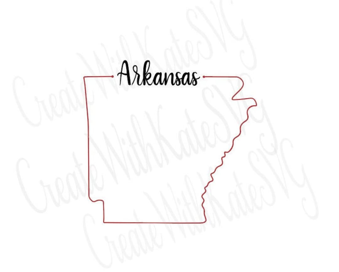 Arkansas State Outline SVG, AR Outline - Etsy