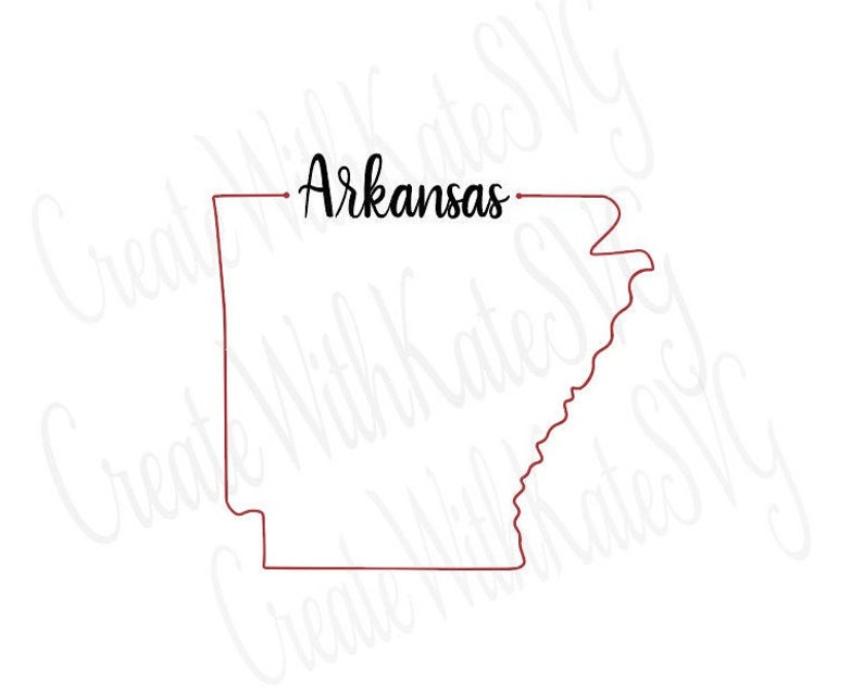 Arkansas State Outline SVG, AR Outline - Etsy