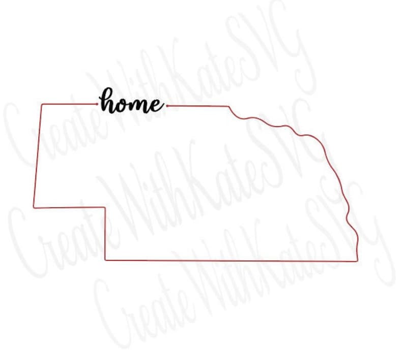 Nebraska State Outline SVG, Nebraska Home Outline, NE Outline - Etsy