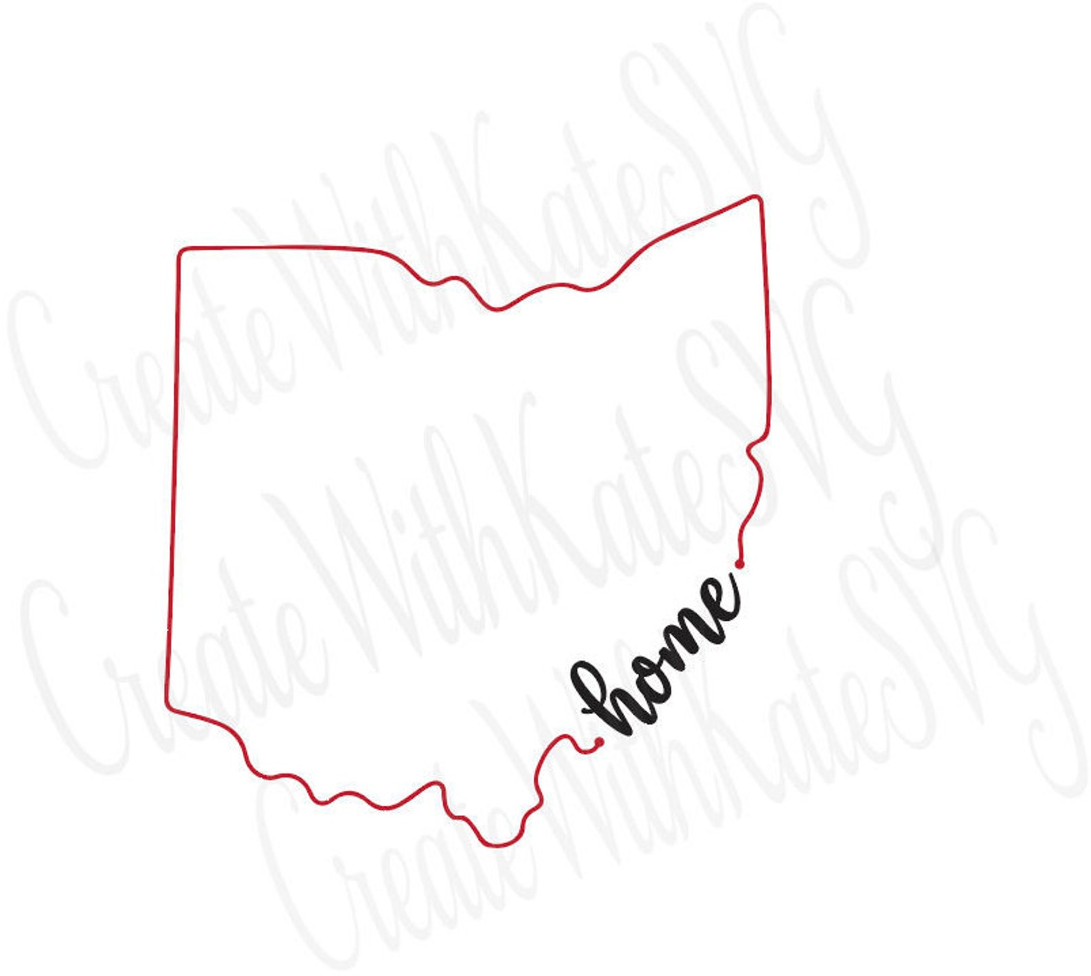 Ohio State Outline SVG, Ohio Home Outline, OH Outline - Etsy