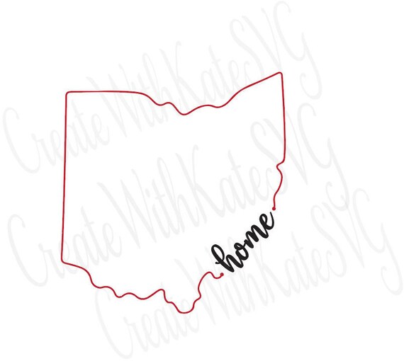 Ohio State Outline SVG Ohio Home Outline OH Outline | Etsy