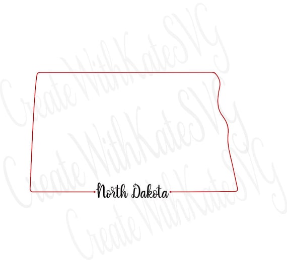 North Dakota State Outline SVG ND Outline | Etsy