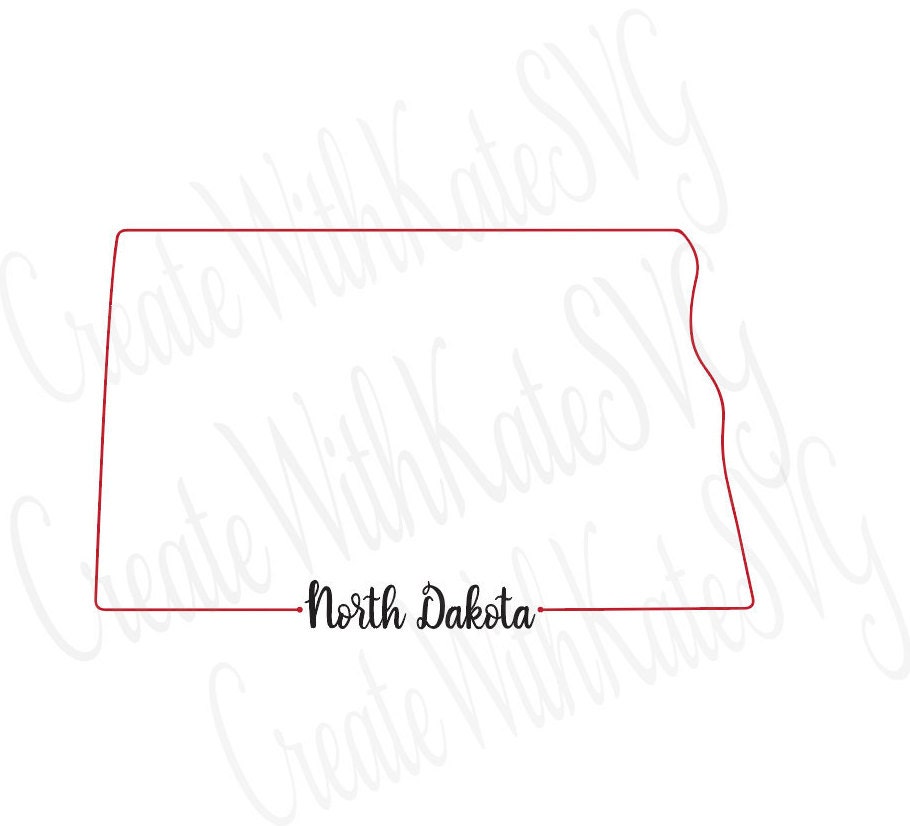 North Dakota State Outline SVG, ND Outline - Etsy
