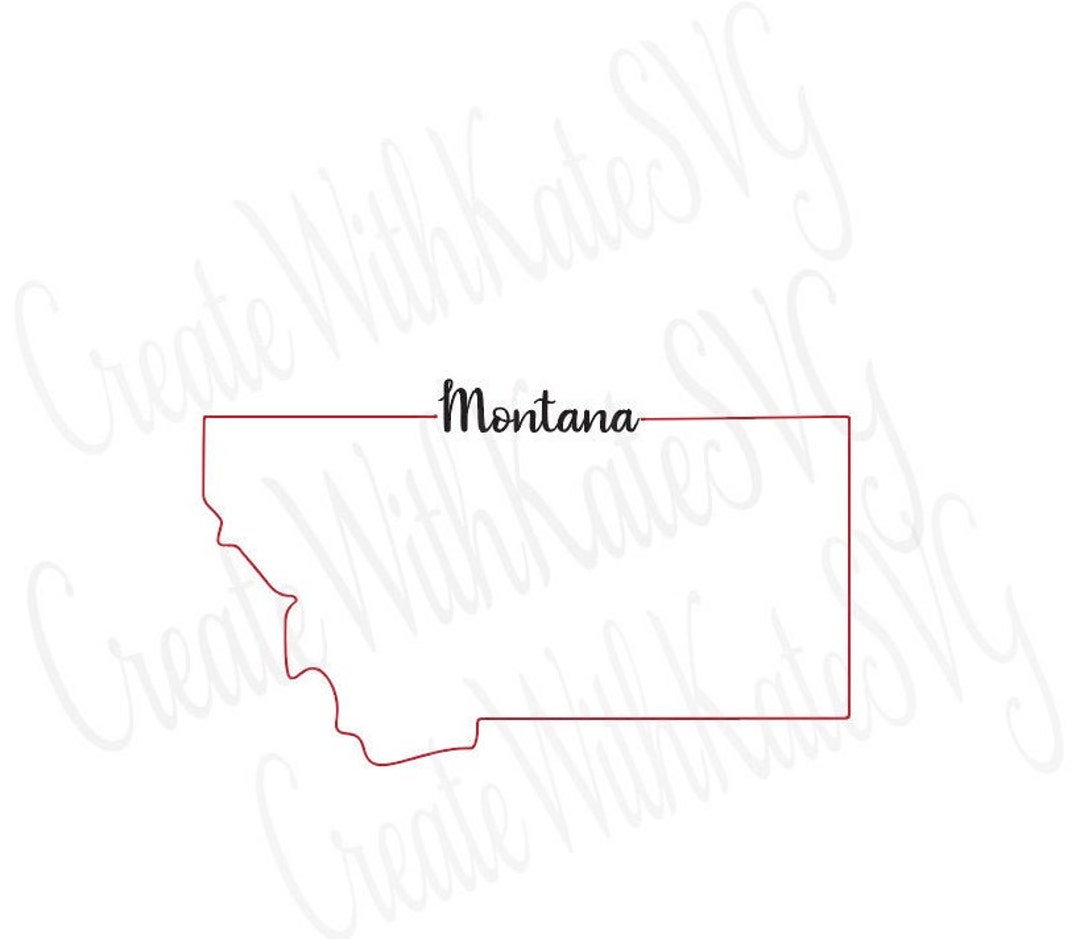 Montana State Outline SVG, MT Outline - Etsy