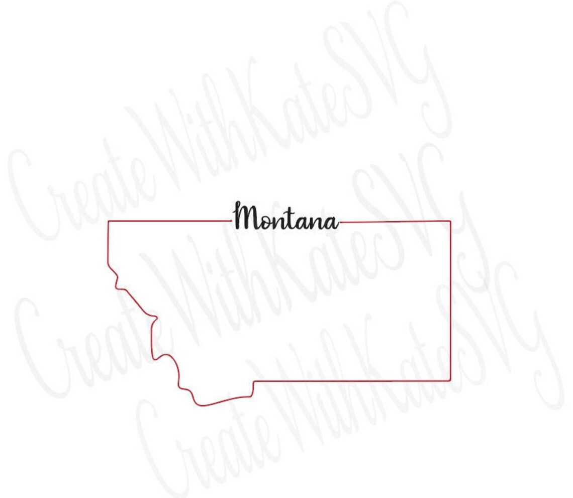 Montana State Outline SVG, MT Outline - Etsy