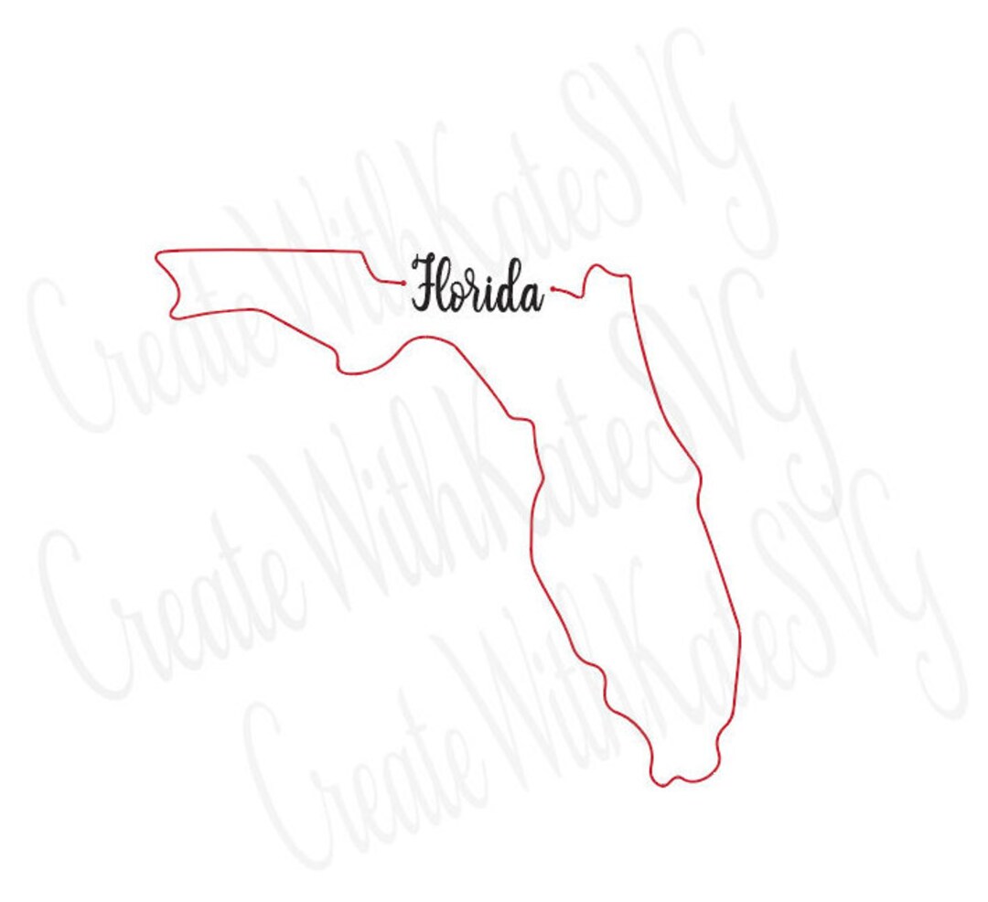 Florida State Outline SVG, FL Outline - Etsy