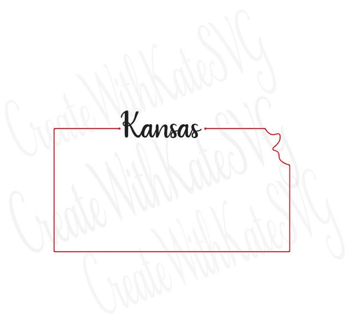 Kansas State Outline SVG, KS Outline - Etsy