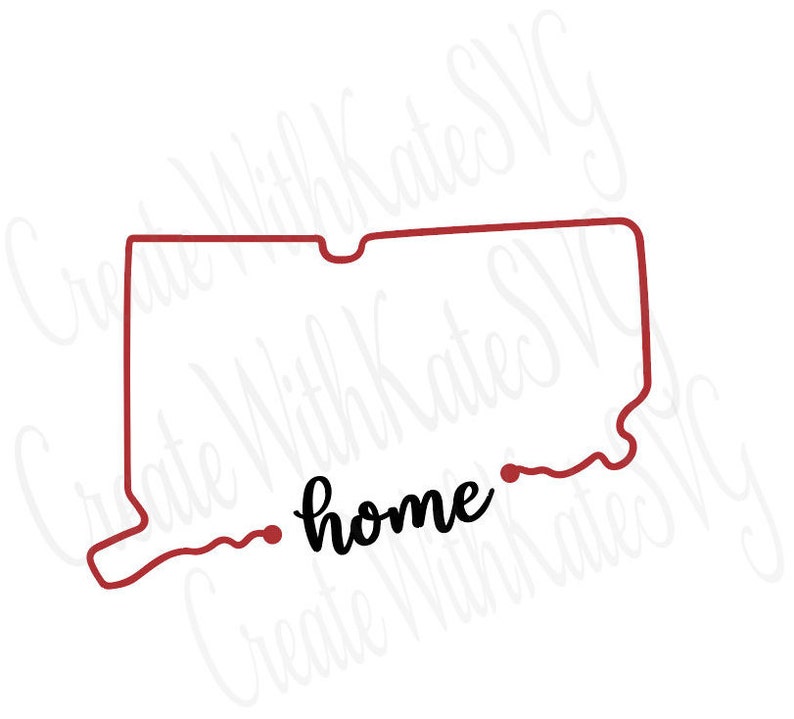 Connecticut State Outline SVG, Connecticut Home Outline, CT Outline ...
