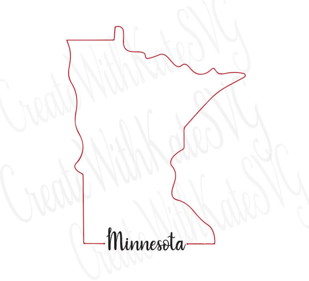 Minnesota State Outline SVG, MN Outline - Etsy