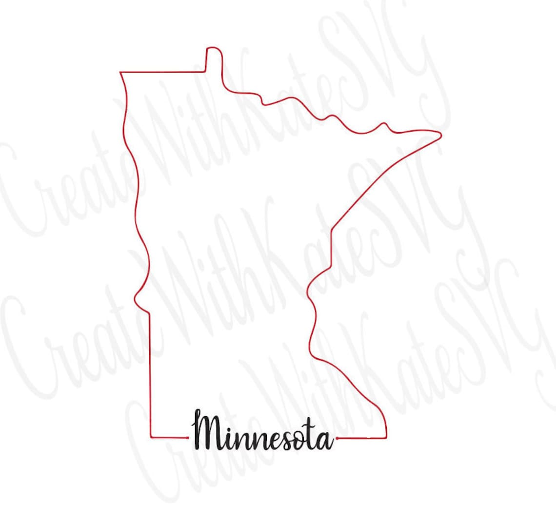 Minnesota State Outline SVG, MN Outline - Etsy