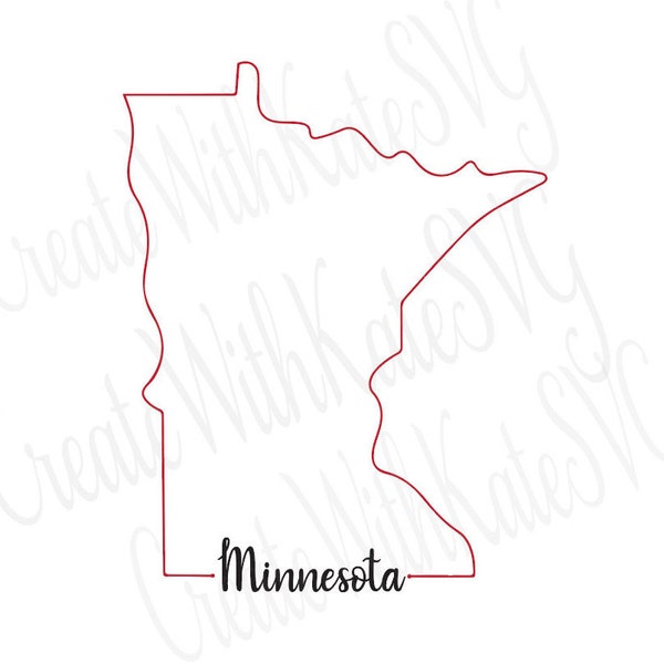 Minnesota Outline Svg - Etsy