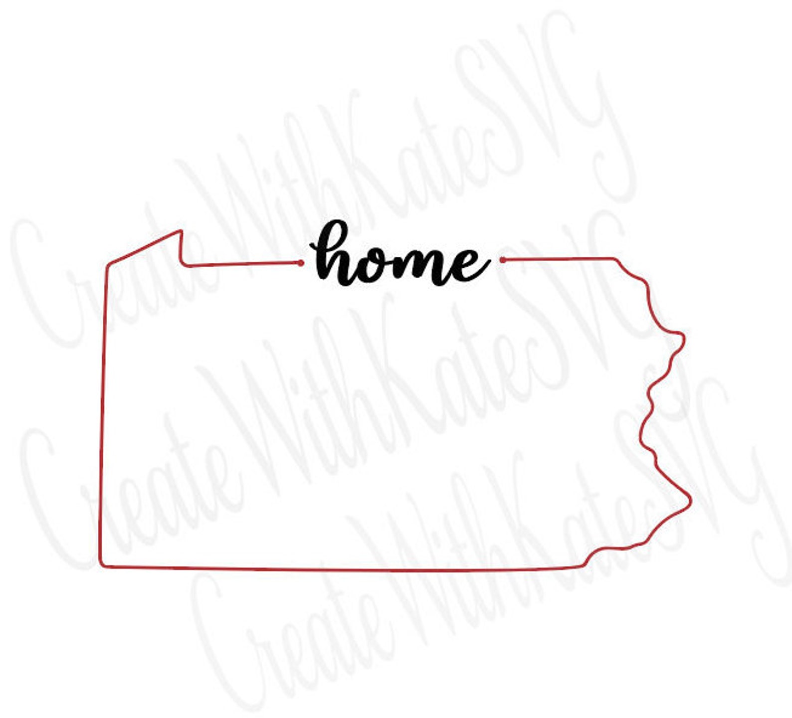 Pennsylvania State Outline SVG Pennsylvania Home Outline PA - Etsy