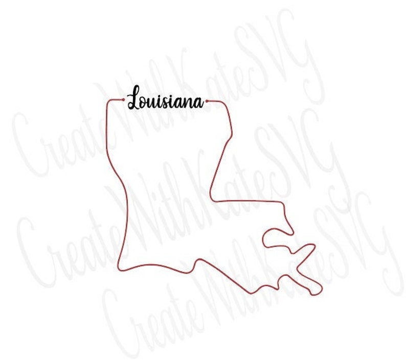 Louisiana State Outline SVG, LA Outline - Etsy