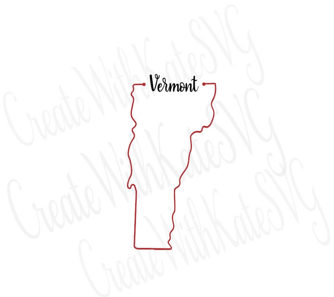 Vermont State Outline SVG, VT Outline - Etsy