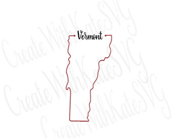 Vermont State Outline SVG, VT Outline SVG, State Outline, Cricut or ...