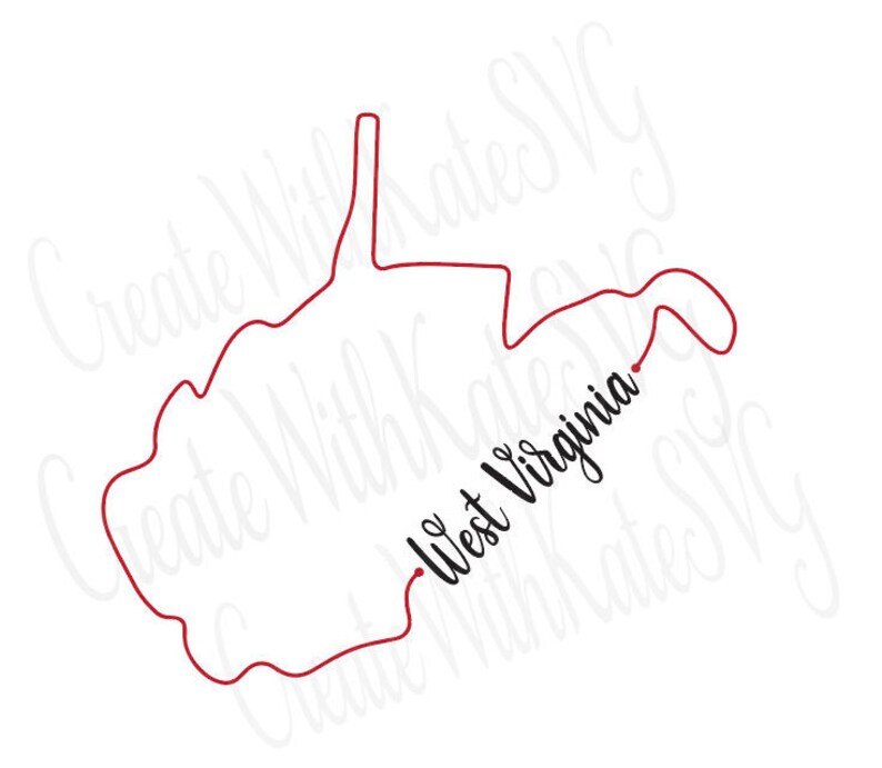 West Virginia State Outline SVG, WV Outline - Etsy