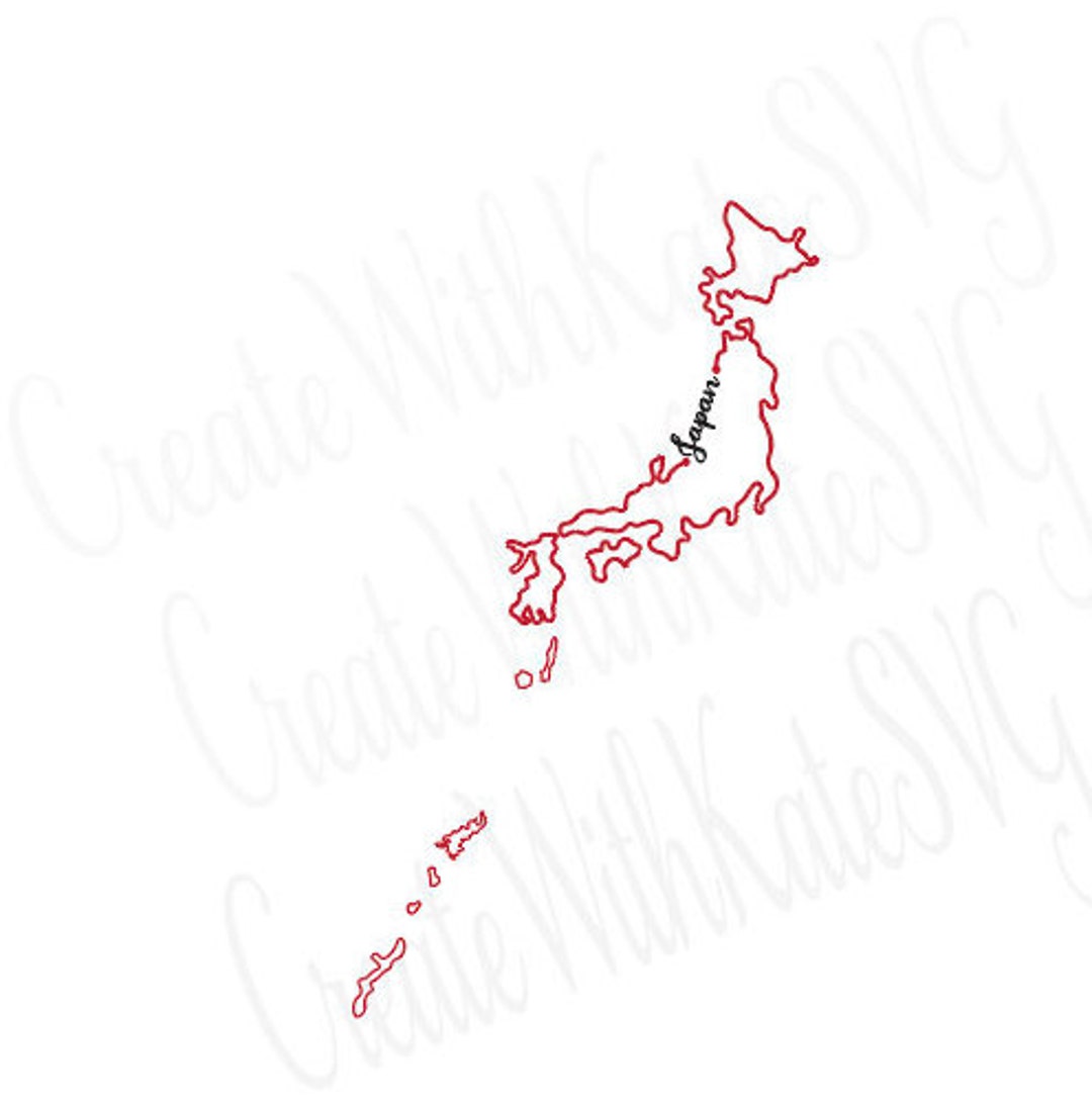 Japan SVG, Japan Outline SVG - Etsy