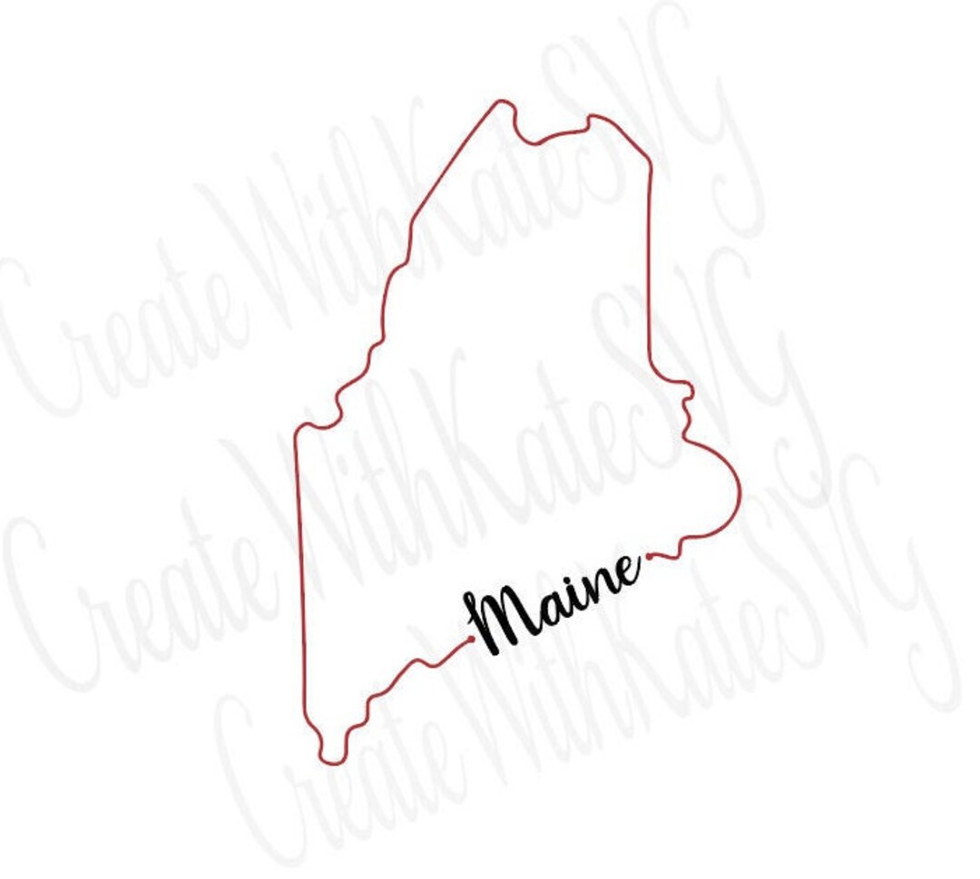 Maine State Outline SVG, ME Outline - Etsy