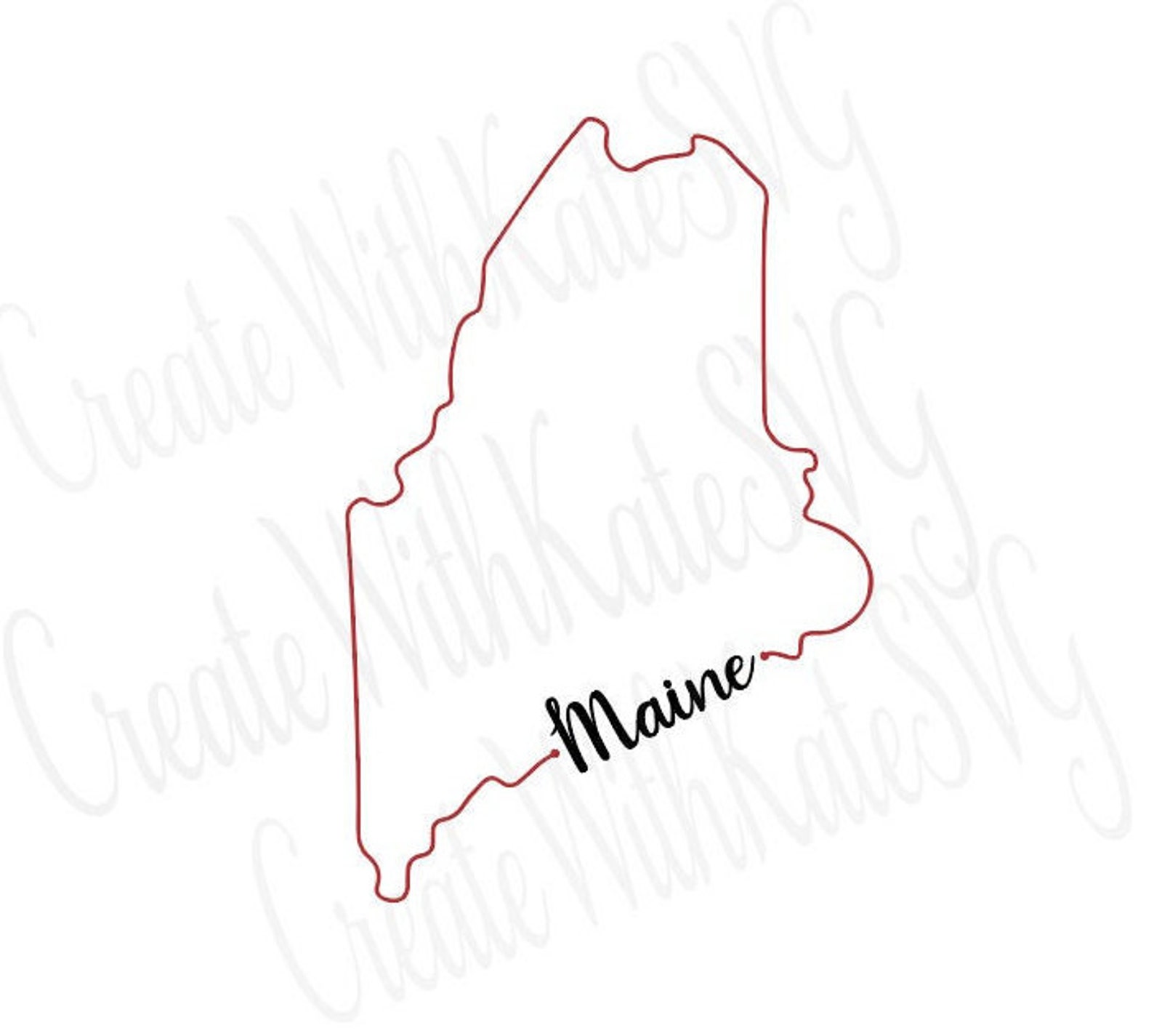 Maine State Outline SVG, ME Outline - Etsy