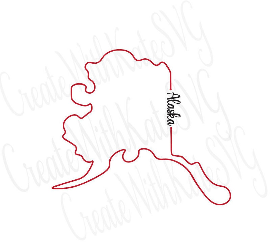 Alaska State Outline SVG, AK Outline - Etsy