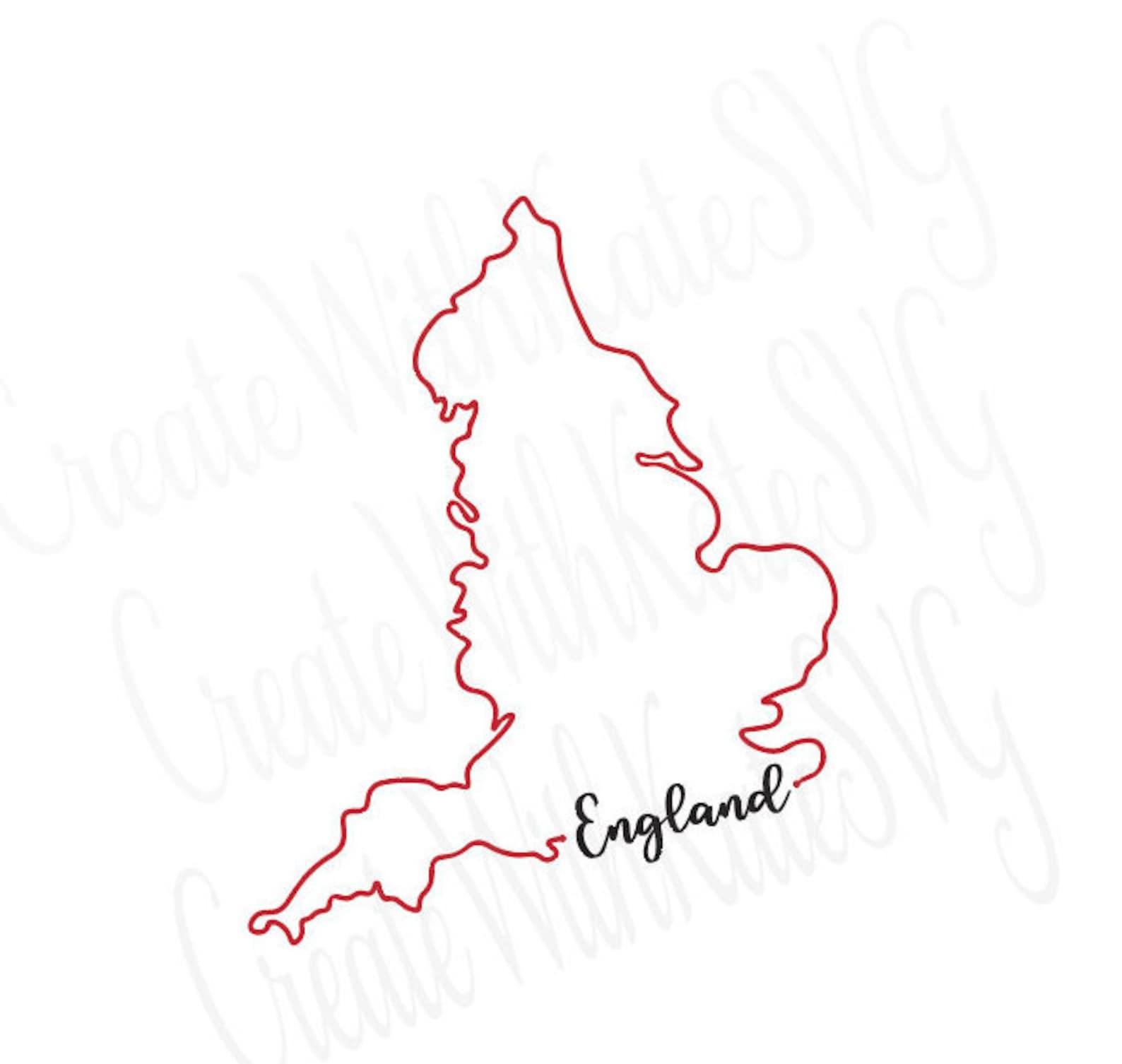 England SVG, England Outline - Etsy
