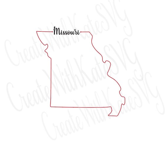 Missouri State Outline SVG MO Outline | Etsy