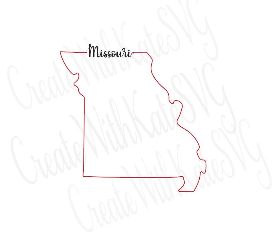 Missouri State Outline SVG, MO Outline - Etsy España