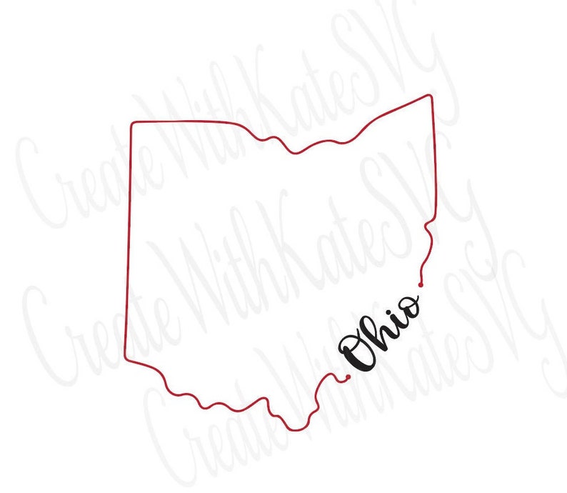 Ohio State Outline SVG, OH Outline - Etsy