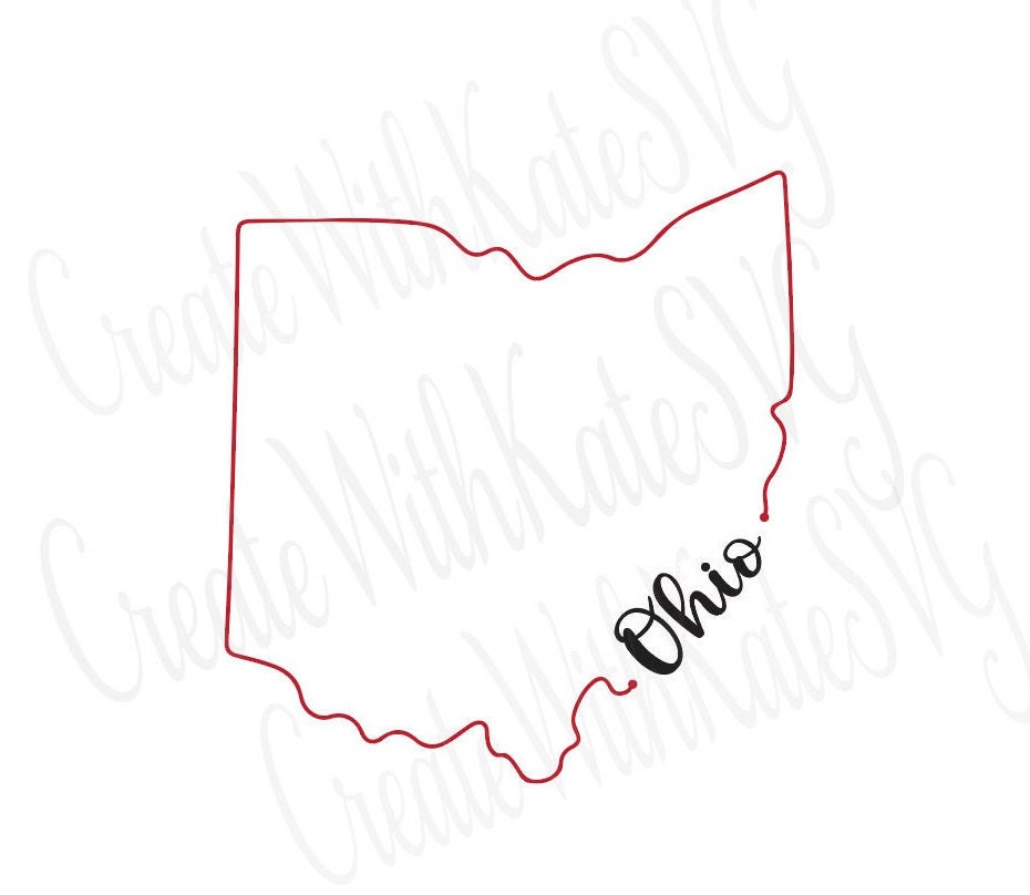 Ohio State Outline SVG, OH Outline - Etsy
