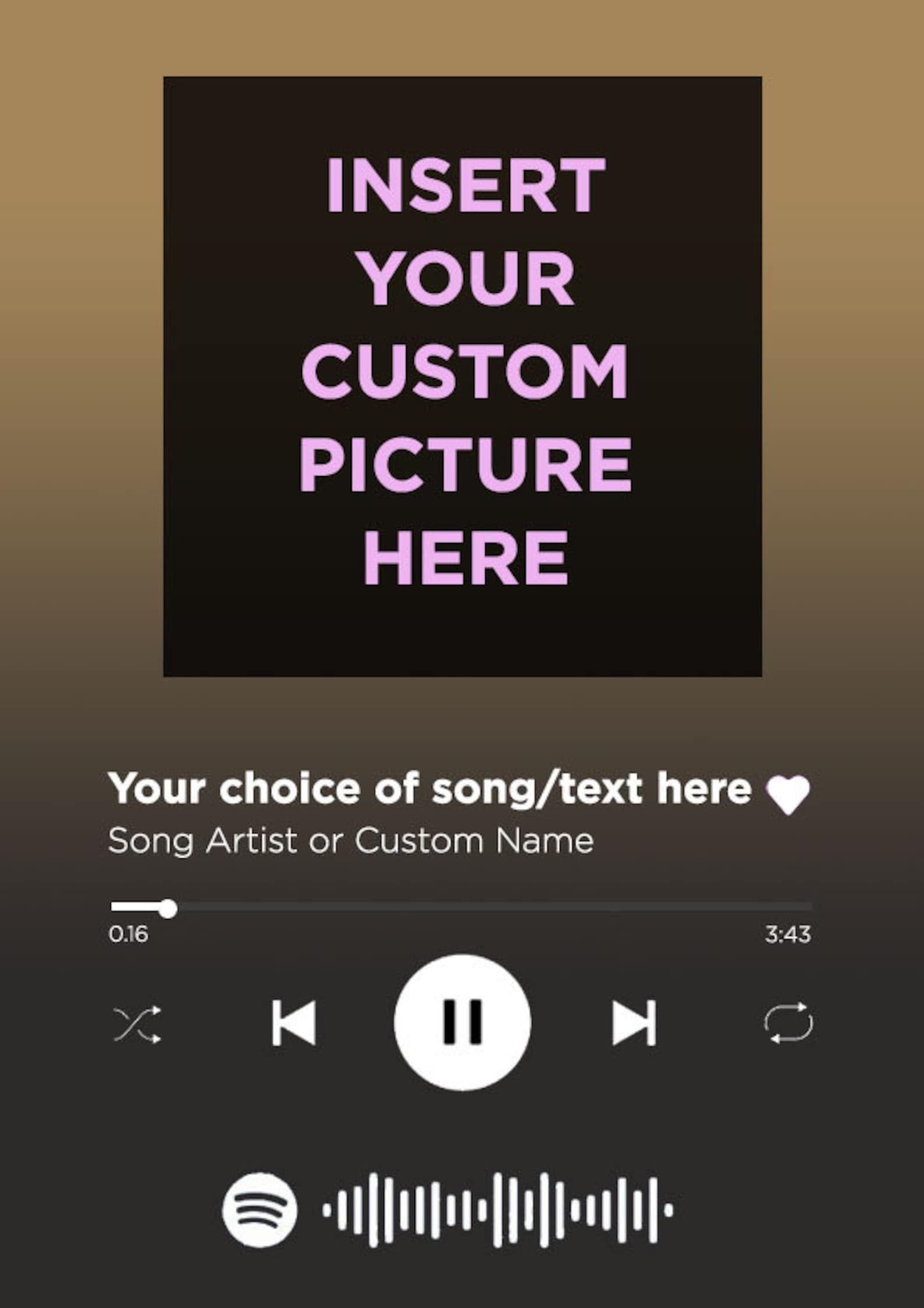 Custom Spotify Song for Couple DIGITAL Personalised gift | Etsy