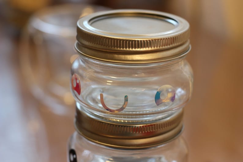 Emoticon Mini Mason Jar | Emotional Little Jars 4oz - Etsy