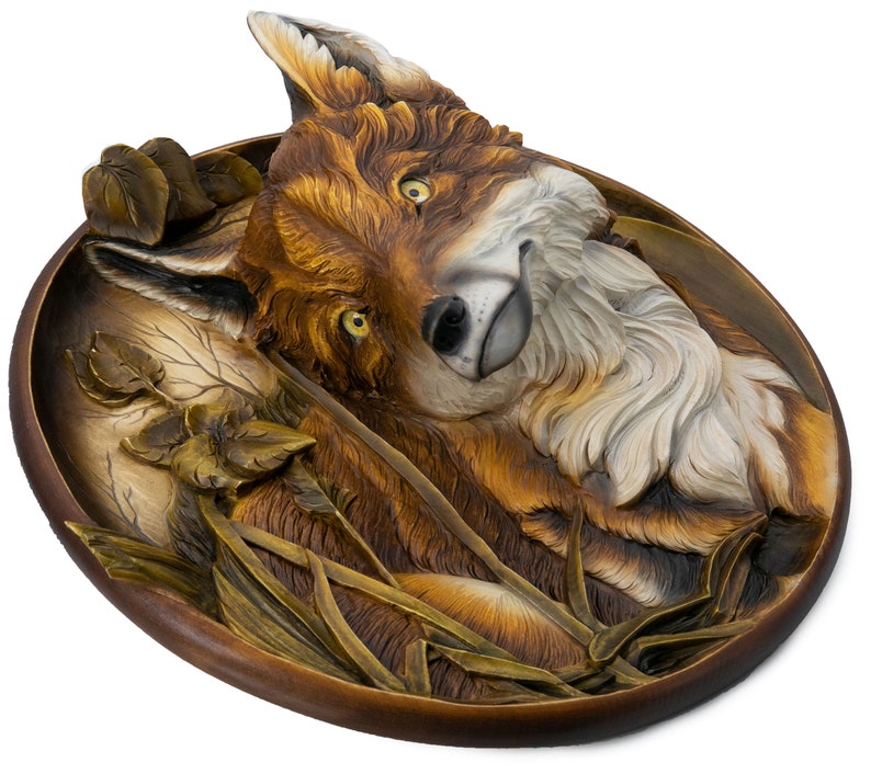 Fox Wood Art Handcrafted Decor Wild Life Wall Art Wood - Etsy