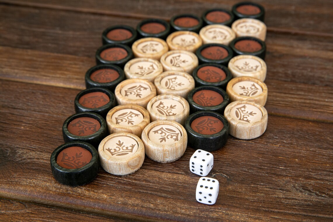 Backgammon Game Pieces and Dice Replacement Luxury Checkers | Etsy