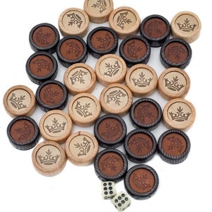 Backgammon Game Pieces and Dice Replacement Luxury Checkers | Etsy