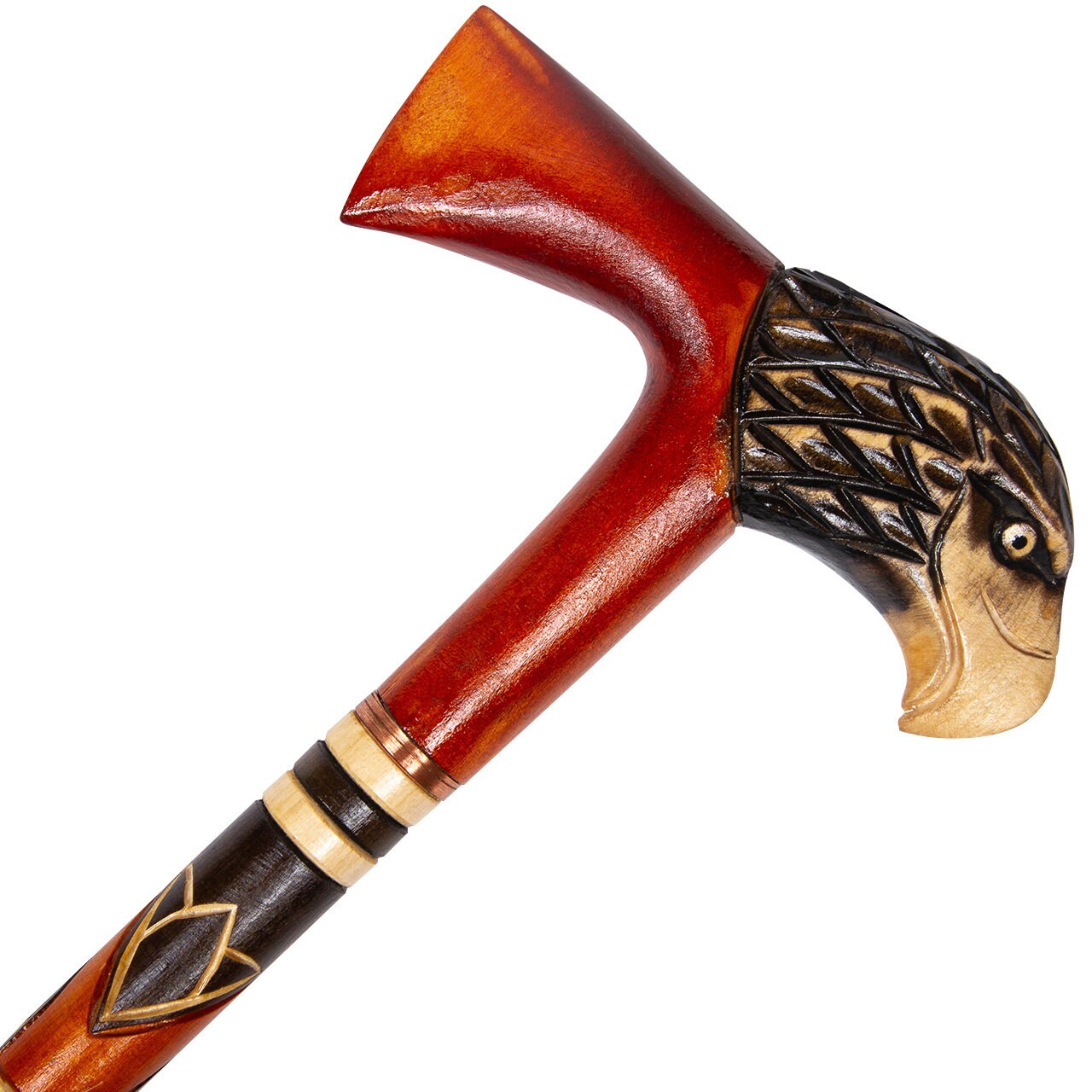 Hawk Head Wooden Cane Walking Stick Handle Handmade Hand | Etsy