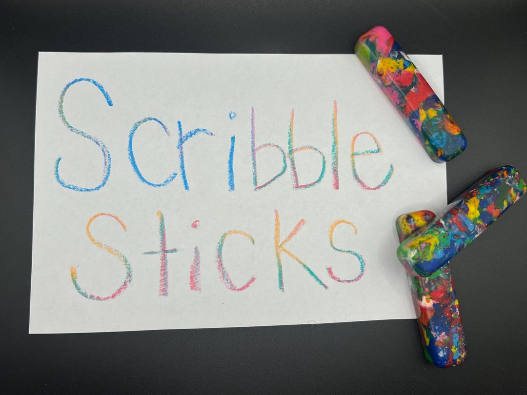 Scribble Sticks: Multi-color Art Crayons, Set of 3 - Etsy