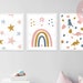 Rainbow Dinosaur Printable, Nursery Art Print Set of 3, Dinosaur ...