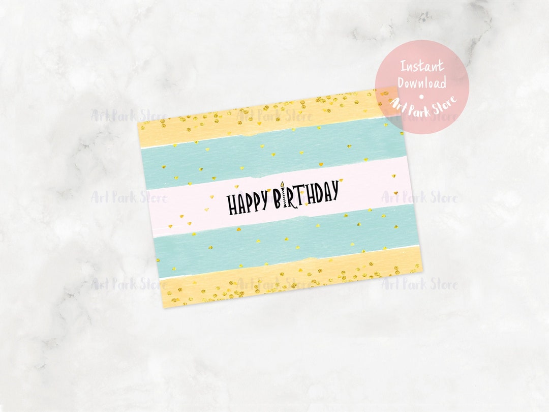 Happy Birthday Card, Printable Birthday Card for Boy, Kids Birthday ...