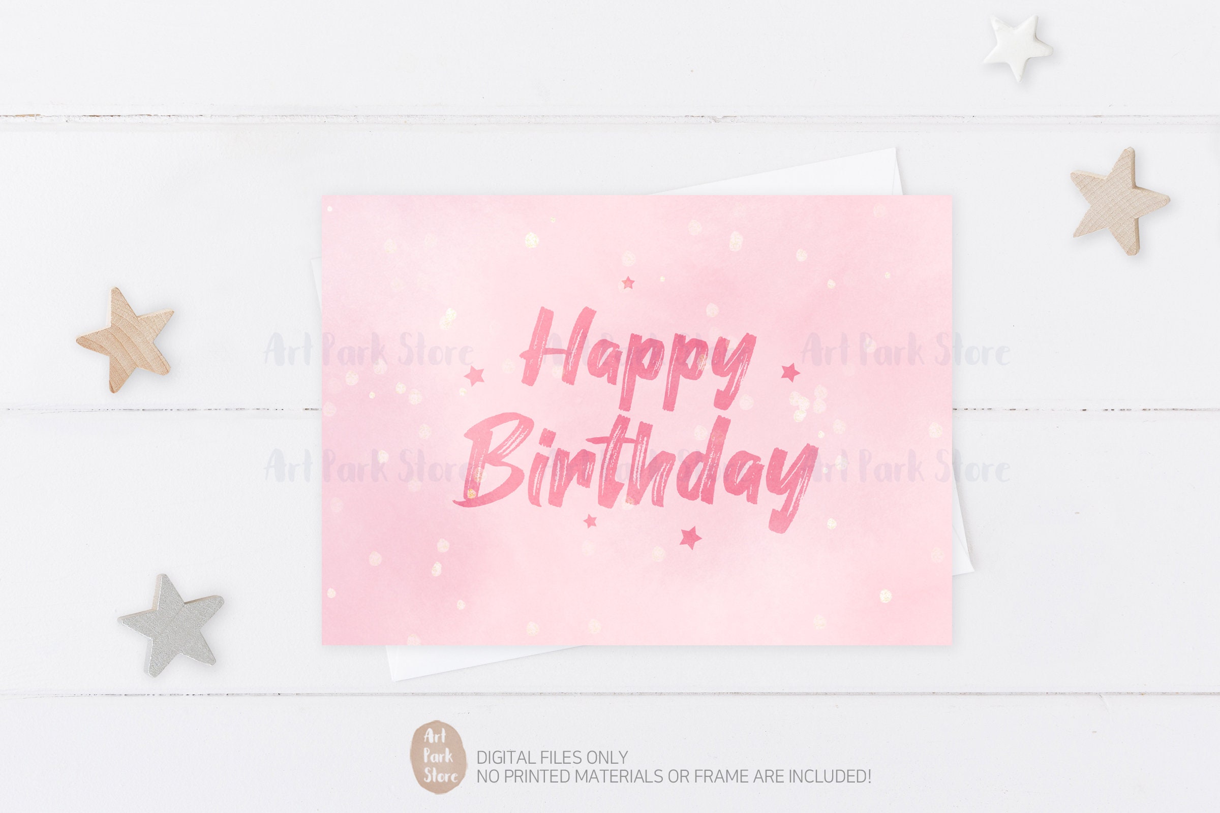 Printable Birthday Card, Pink Birthday Card Printable, Happy Birthday ...
