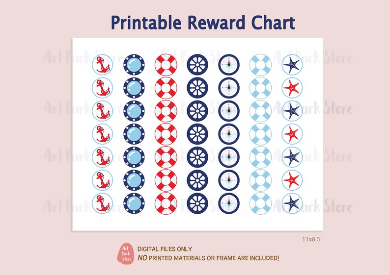 Kids Reward Chart Printable Reward Chart for Toddler Reward - Etsy