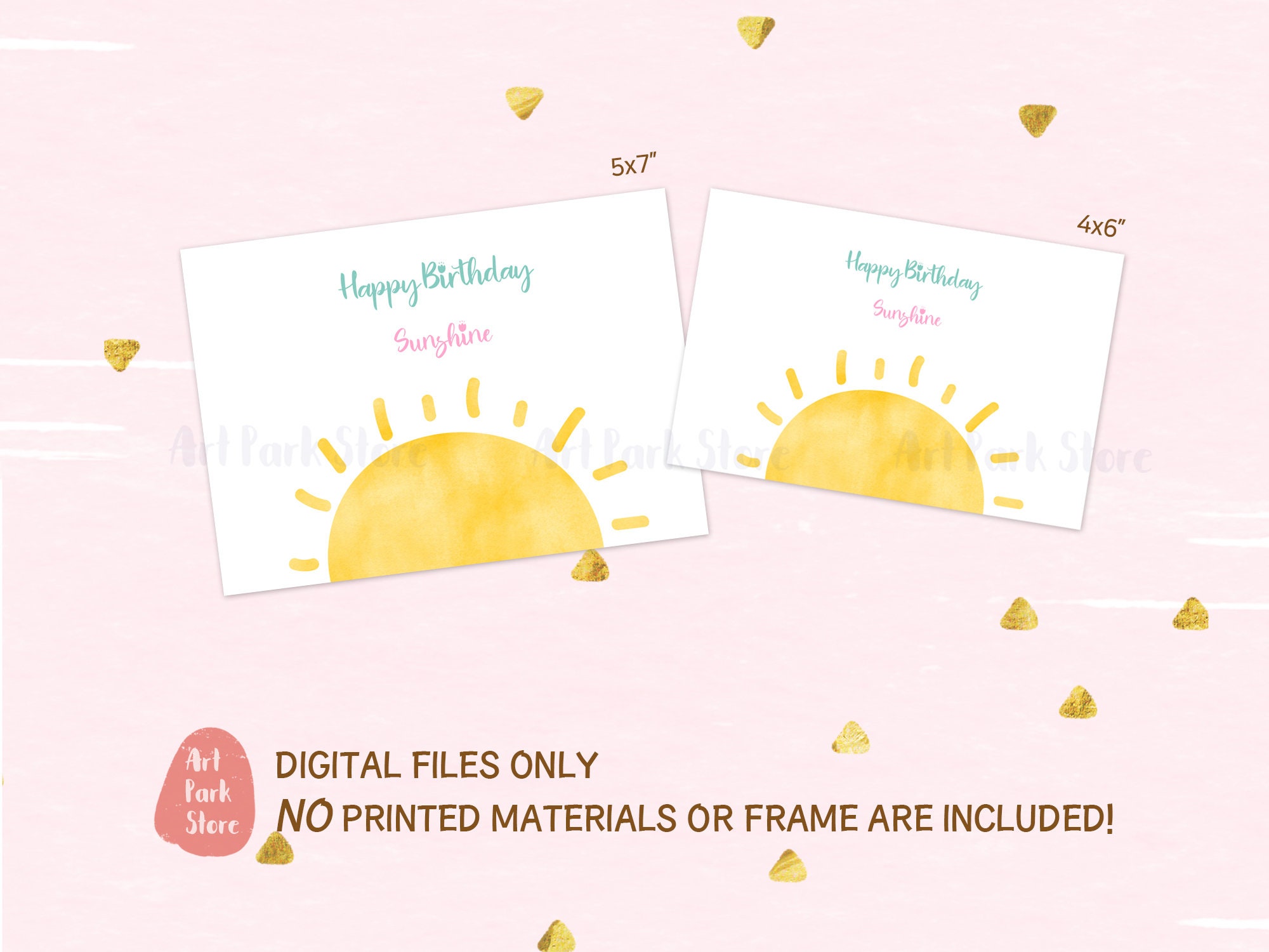 Sunshine Birthday Card Printable Happy Birthday Card - Etsy