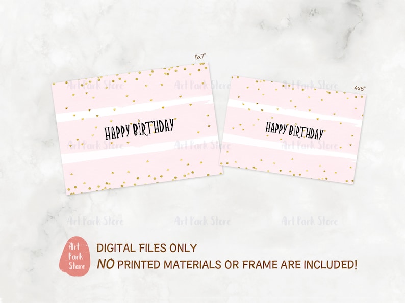 Pink Birthday Girl Card Printable Happy Birthday Card for - Etsy